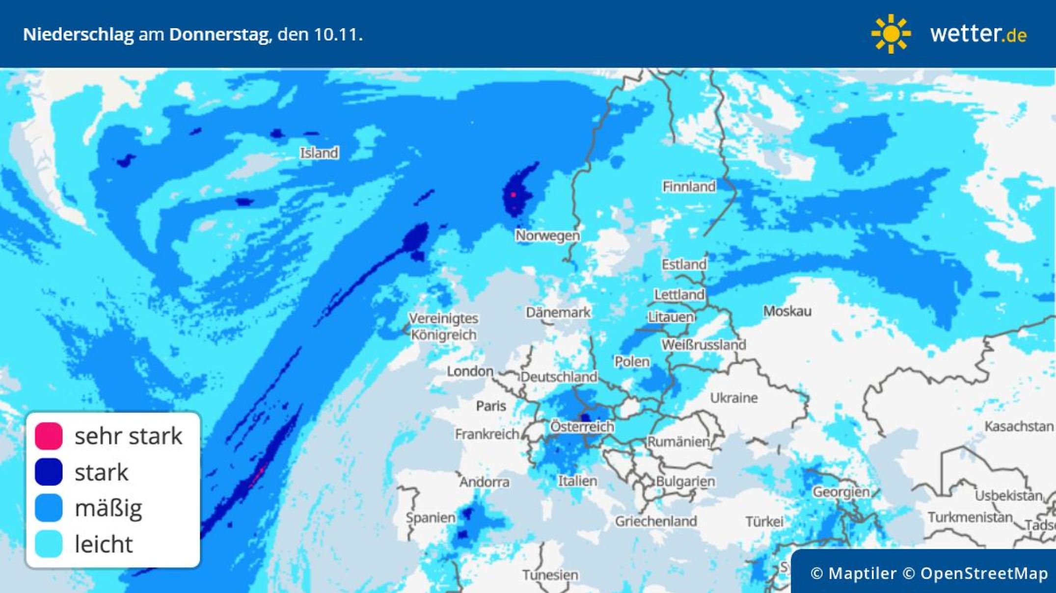 Unwetter in Europa: Orkanböen und bis zu 100 Liter Regen - wie heftig trifft der Sturm ...