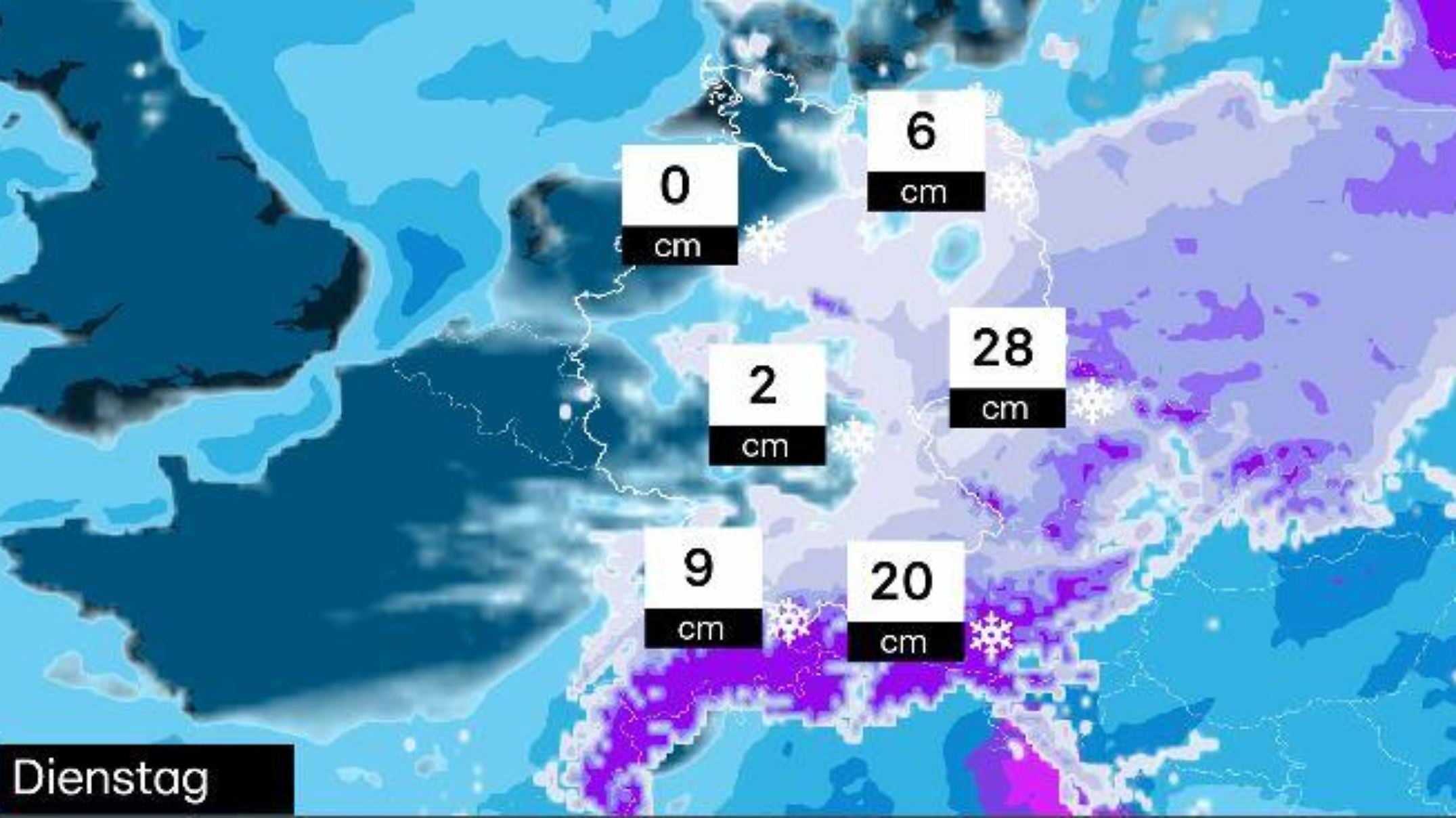 Polarwirbel und Winter im Dezember 2022: Kältewelle mit Schnee, Frost, eisigem Wind in ...