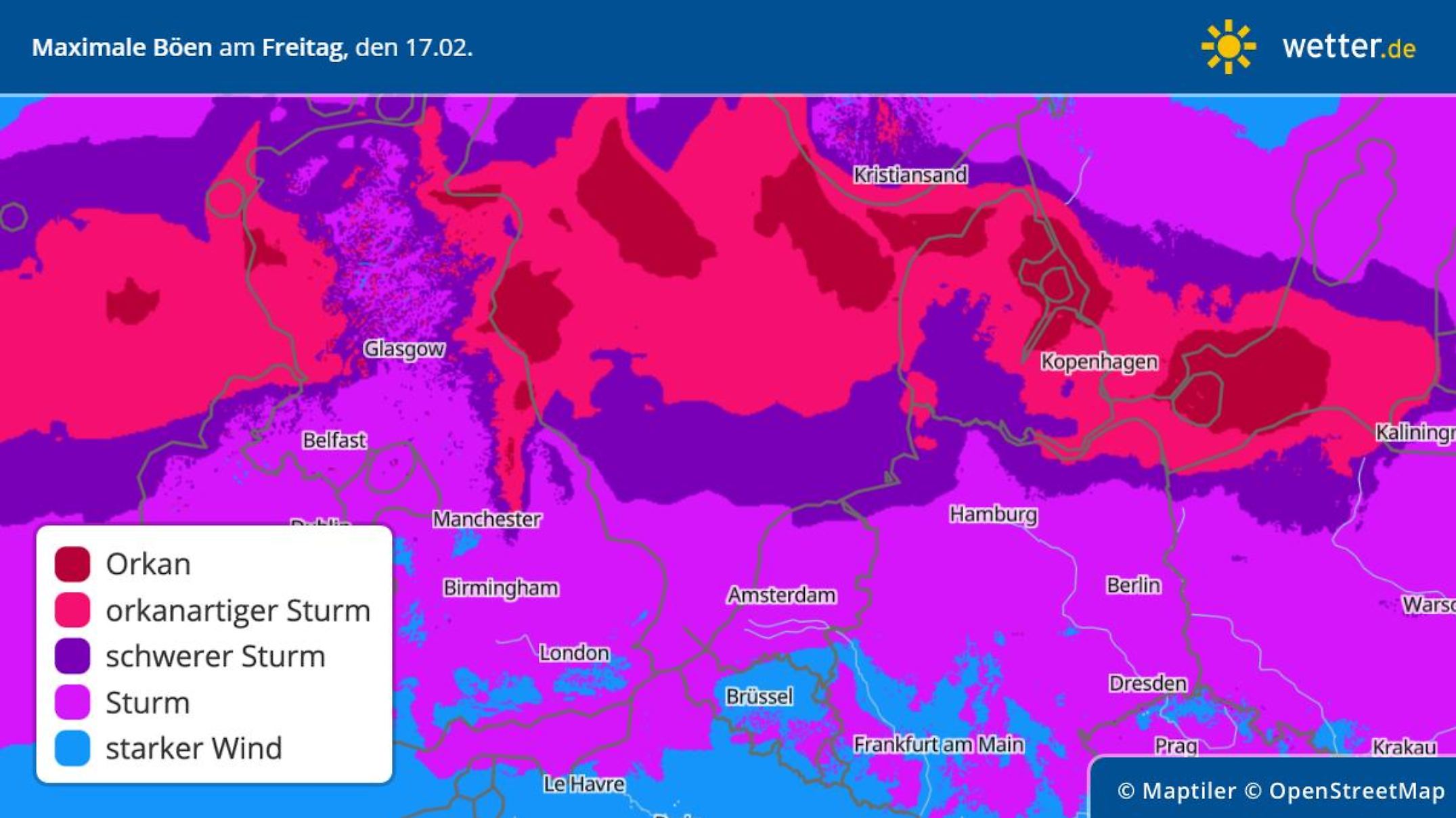 Sturm, Unwetter Europa und Deutschland -ULF bringt Extremwetter: Orkan ...