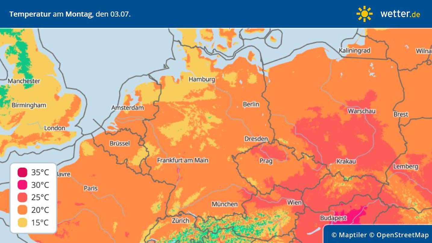 Hitzewelle am Wochenende: Bis zu 40 Grad in Deutschland möglich | wetter.de