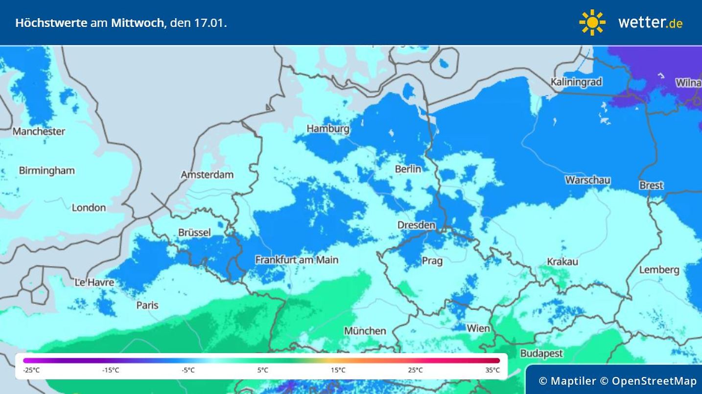 Unwetterlage Deutschland mit Blitzeis und Schnee-Chaos bahnt sich an - Polarluft trifft ...