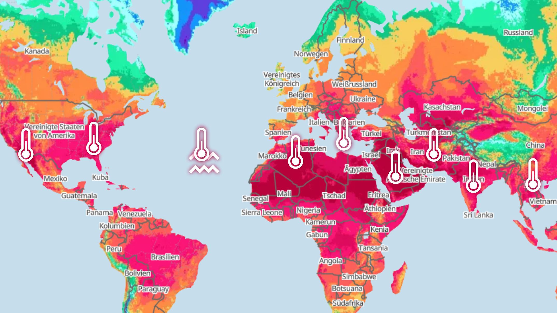 Globale Hitzewelle fordert viele Hitzetote: Extreme Hitze von Amerika bis Europa, Afrika und ...