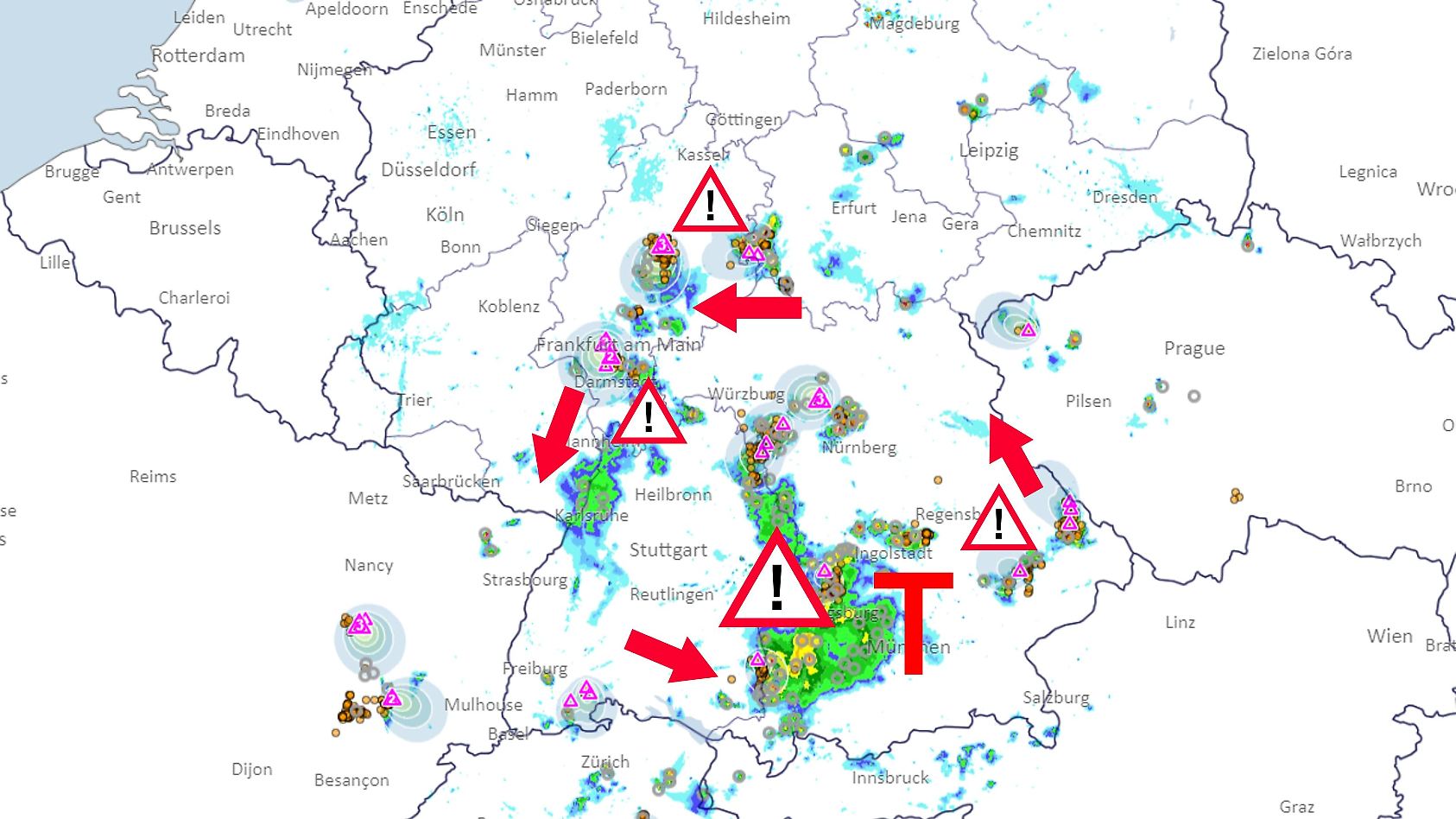 Wetter und Wetterthemen am 26.06.2024: Unwetter bis in die Nacht, Starkregen und Übrflutungen ...