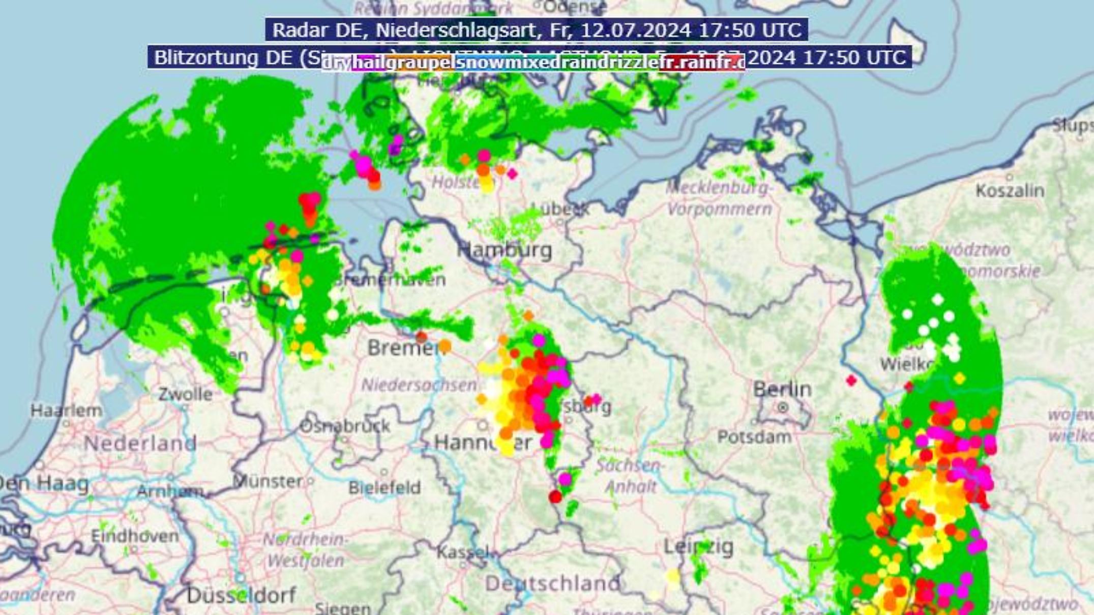 Wetter und Wetterthemen am 12.07.2024: Tornado-Verdachtsfälle, Hagel und Überschwemmungen am ...