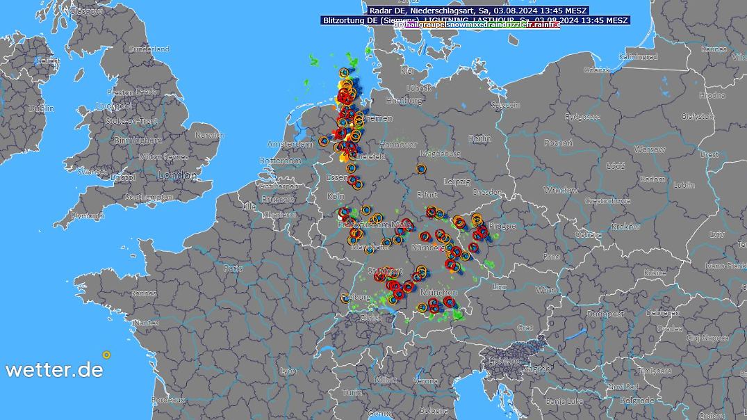 Wetter und Wetterthemen am 03.08.2024: Mehr Blitz und Donner - Unwetter auch im Osten möglich ...