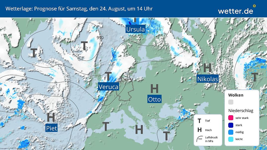 Wetter und Wetterthemen am 24.08.2024: Mehr als 36 Grad - Samstag der heißeste Tag des Jahres ...