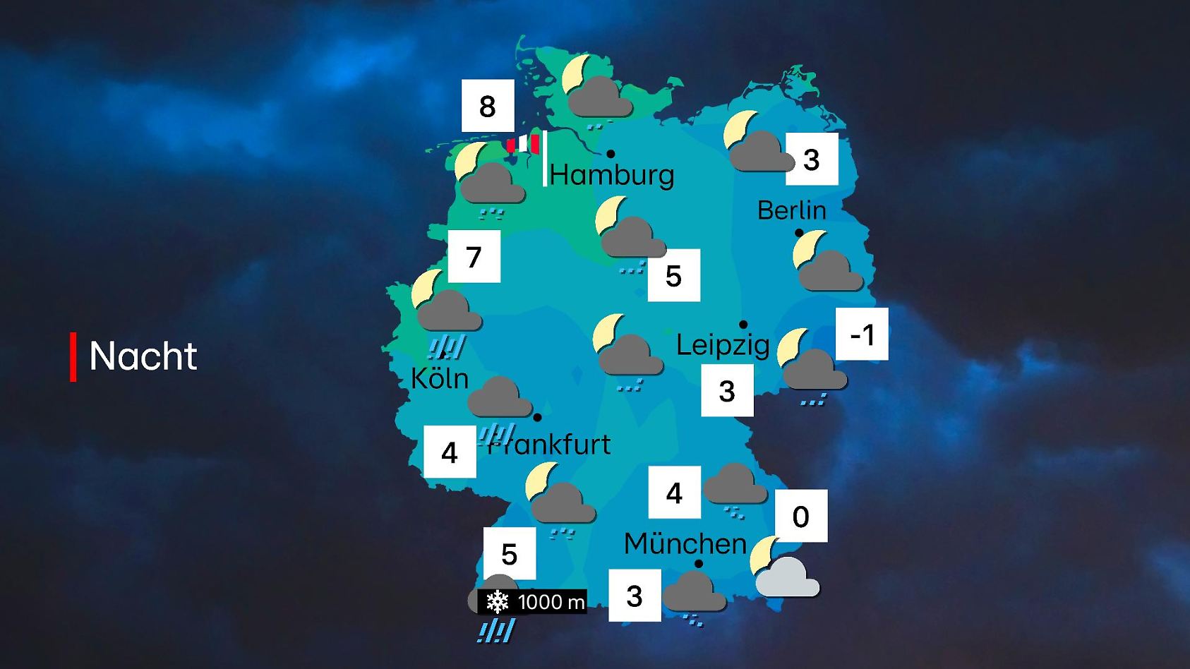 Wetter und Wetterthemen am 11. November 2024: Regen erreicht auch den Süden, Schnee bis auf 1000 ...