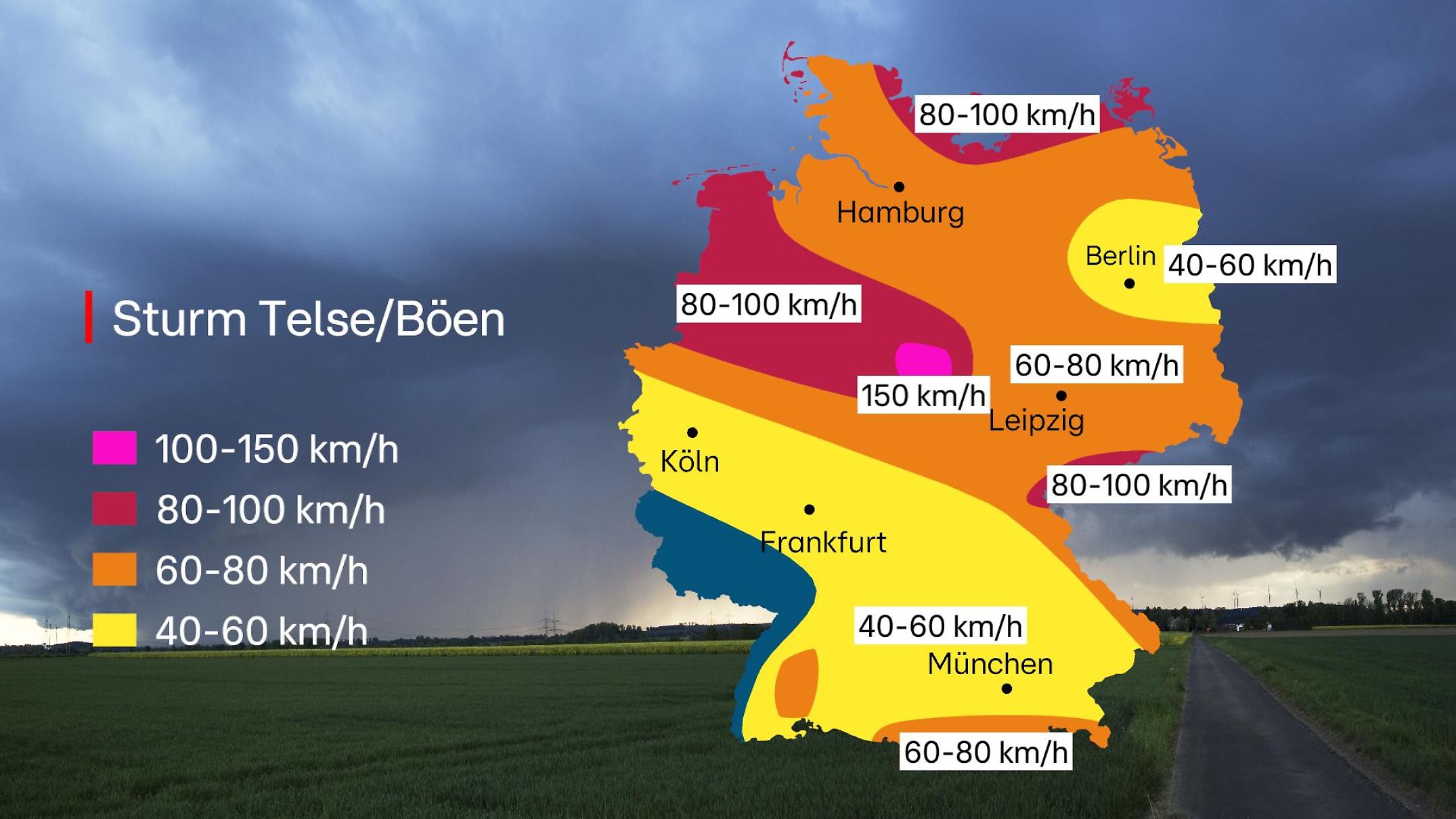 Unwetter und Orkanböen: Sturmtief Telse trifft Deutschland und schickt Winterluft samt Schnee ...