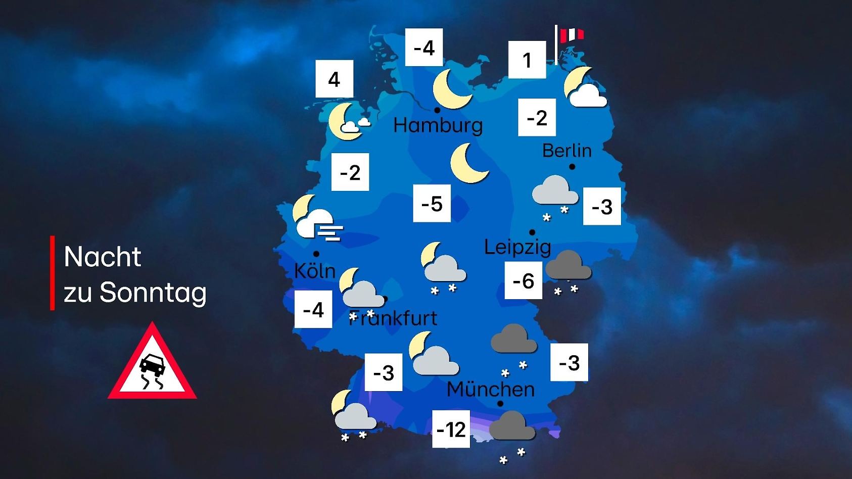 Wetter und Wetterthemen am 11. Januar: Eiskalte Nacht mit Schneegriesel und Glatteis-Gefahr ...