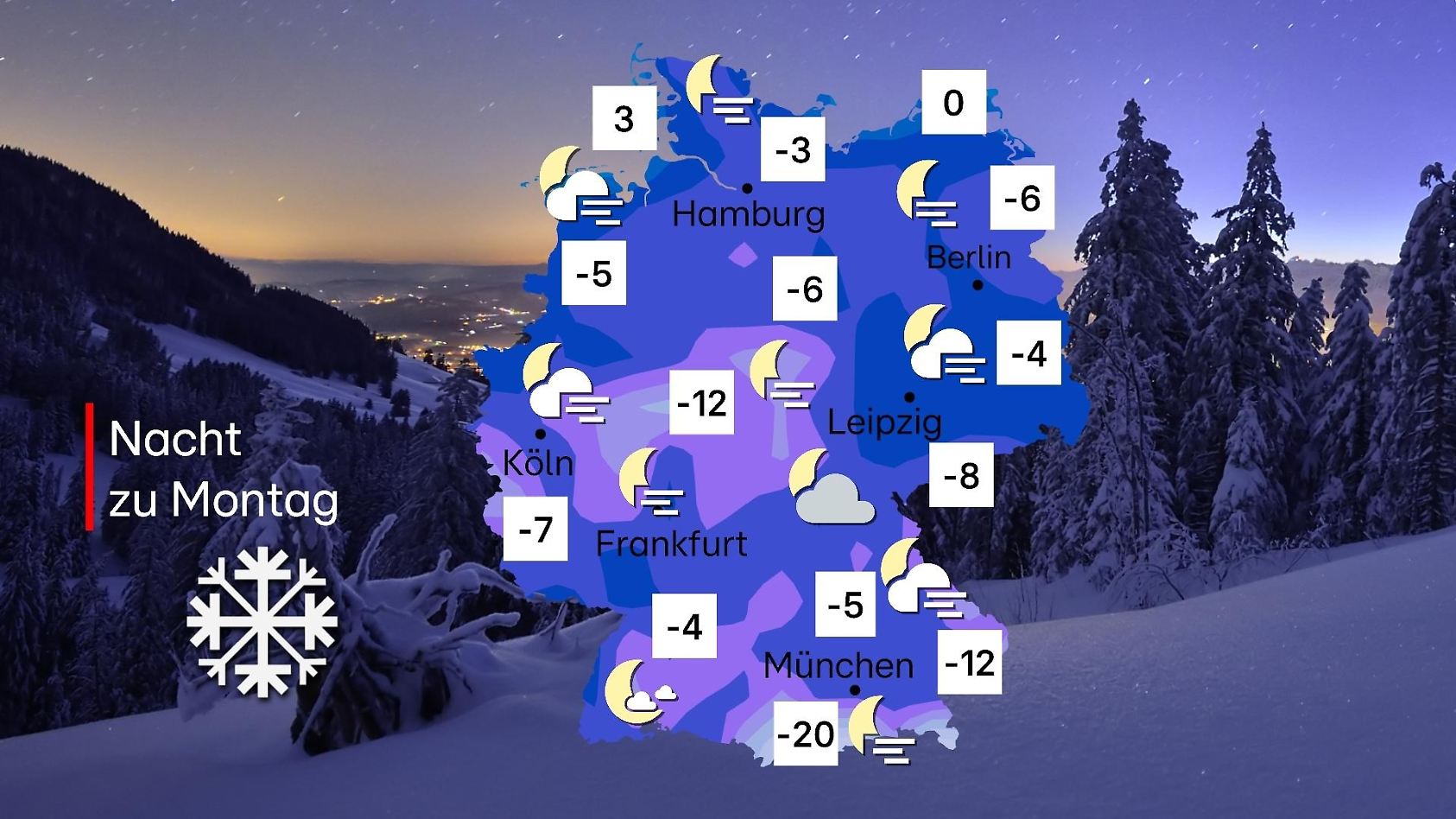 Wetter und Wetterthemen am 12. Januar: Klirrende -20 Grad heute Nacht in Deutschland | wetter.de