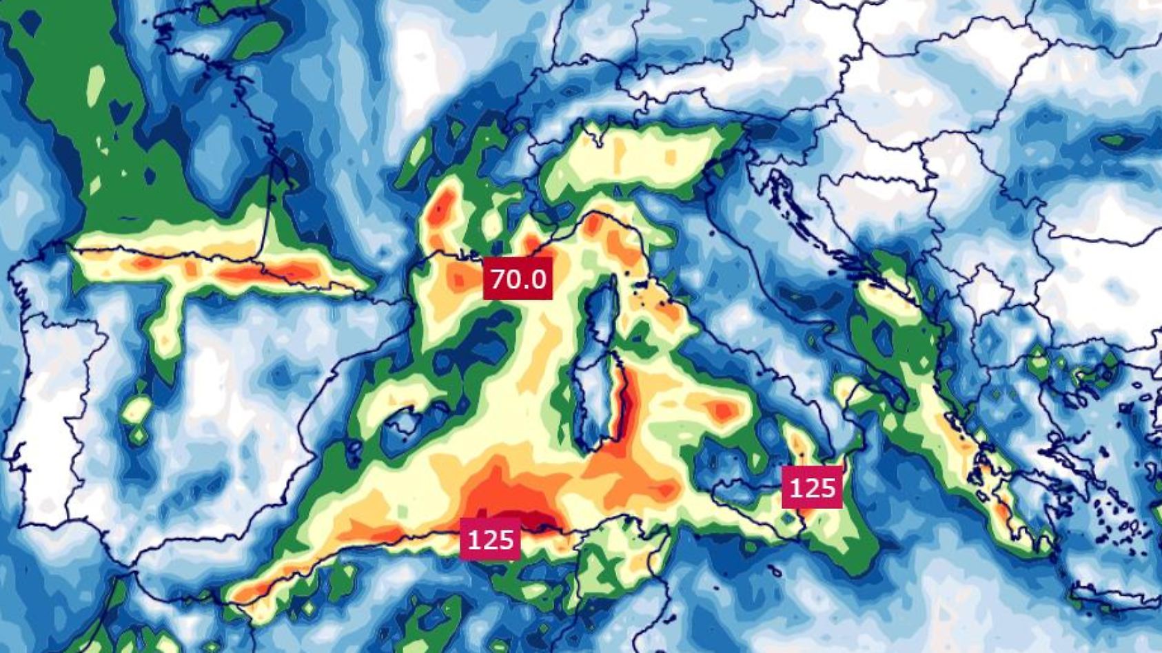 Unwettergefahr am Mittelmeer: Starkregen, stürmische Winde und Schnee ...
