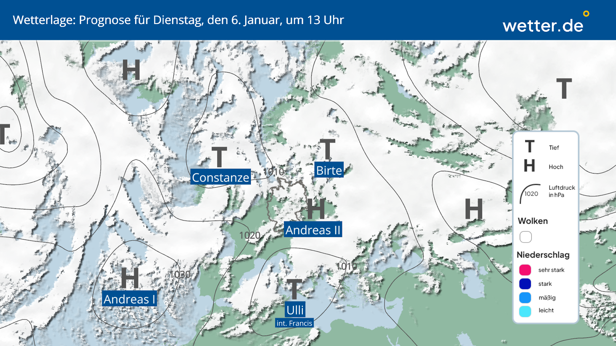 Wetter-Tag am 6. Januar: Schneeschauer, Sterne, strenger Frost | wetter.de