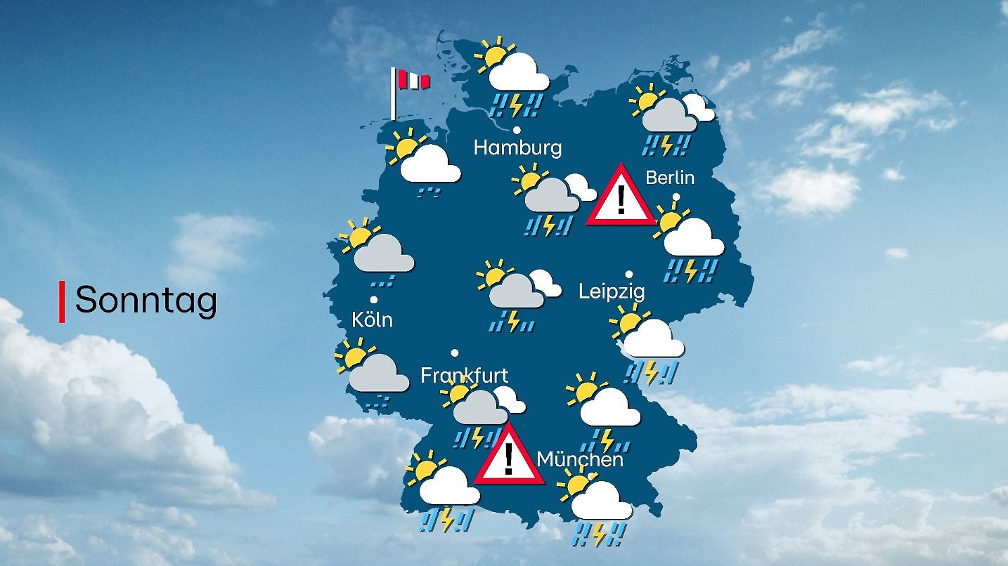 Unwetter Deutschland aktuell: Gewitter mit Gefahr durch Starkregen, Hagel und Orkanböen | wetter.de