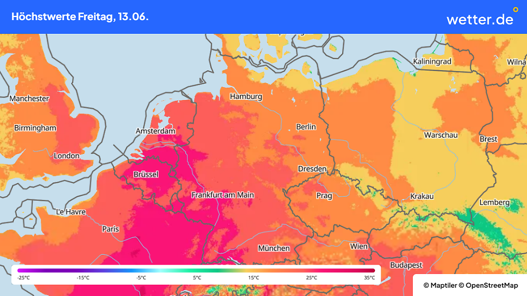 Explosive Wetterlage in Deutschland: Bis 35 Grad, dann drohen Gewitter, Starkregen und Hagel ...