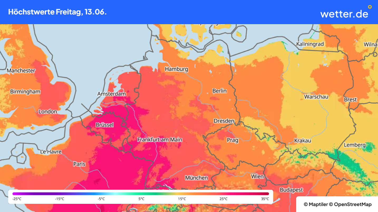 Explosive Wetterlage in Deutschland: Bis 35 Grad, dann drohen Gewitter, Starkregen und Hagel ...