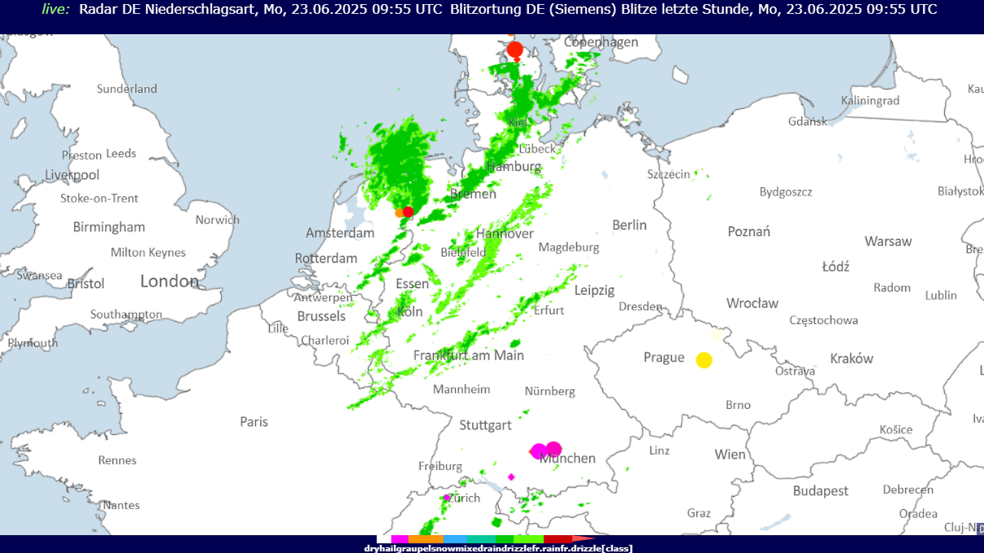 Der Wetter-Tag am 23. Juni: Unwetter aktuell - Wo Gewitter, Starkregen, Hagel und schwere ...