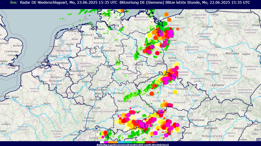 Der Wetter-Tag am 23. Juni: Unwetter aktuell - Wo Gewitter, Starkregen, Hagel und schwere ...