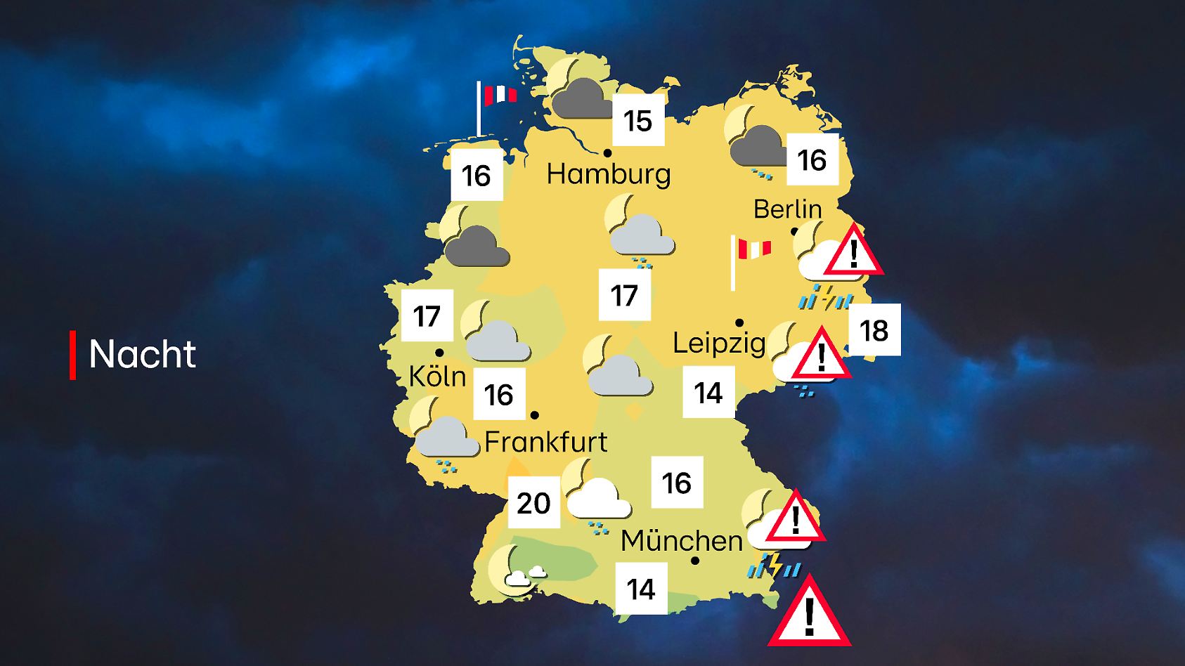 Der Wetter-Tag am 26. Juni: Gewitter mit Unwettergefahren durch Starkregen, Hagel und Sturmböen ...