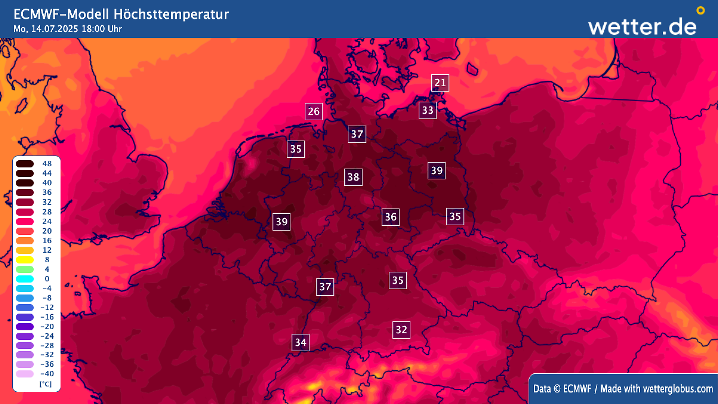 Erst Polarluft und Schnee, dann rollt die nächste Hitzewelle nach Deutschland - sogar 40 Grad ...