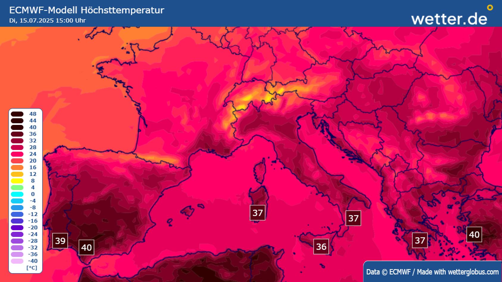 Bis zu 40 Grad in Südeuropa: Kommt die Mega-Hitze bis nach Deutschland? | wetter.de