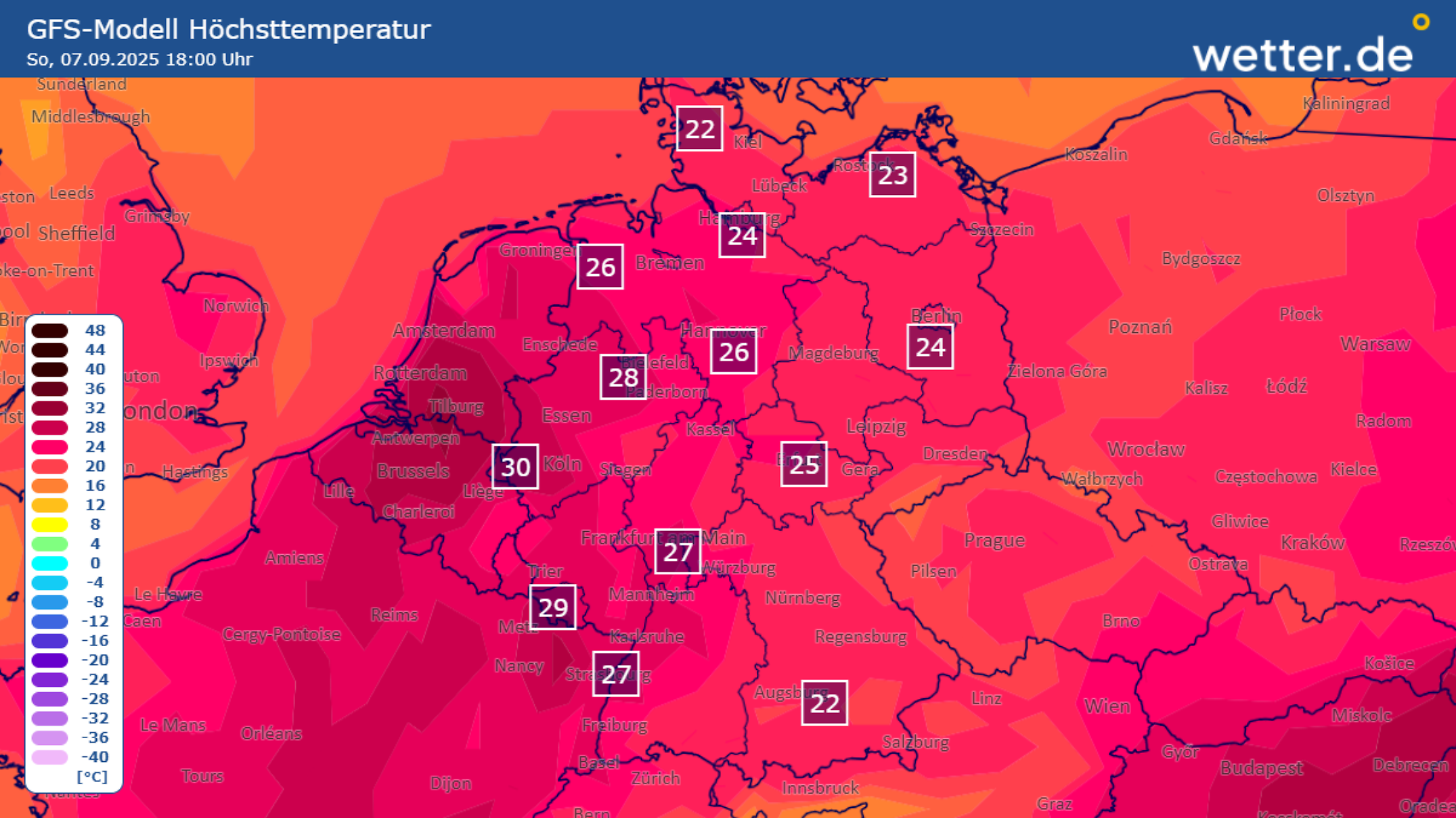 Wetter Vreden 30 Tage
